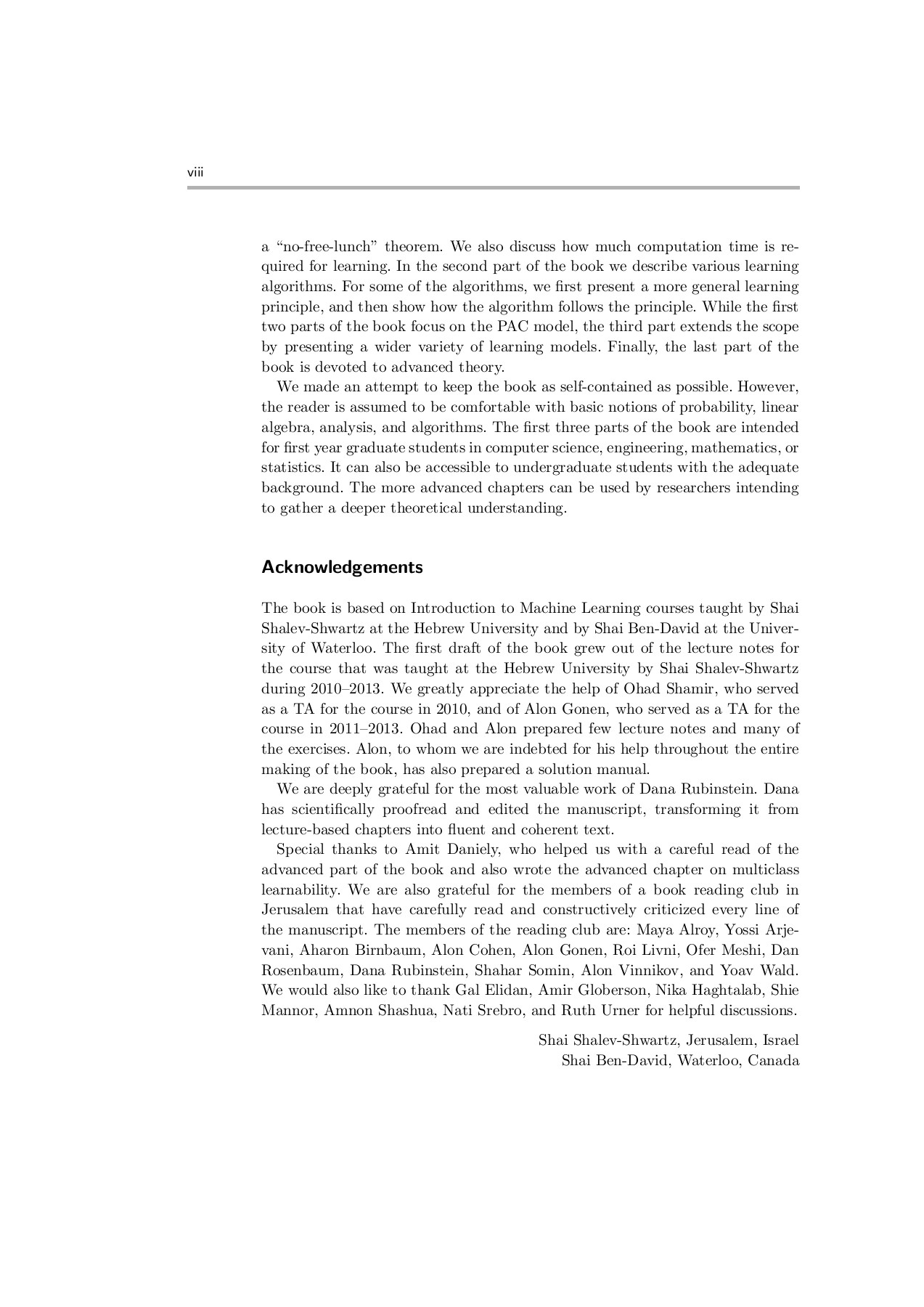 Understanding Machine Learning - From Theory to Algorithms - Neha A ...