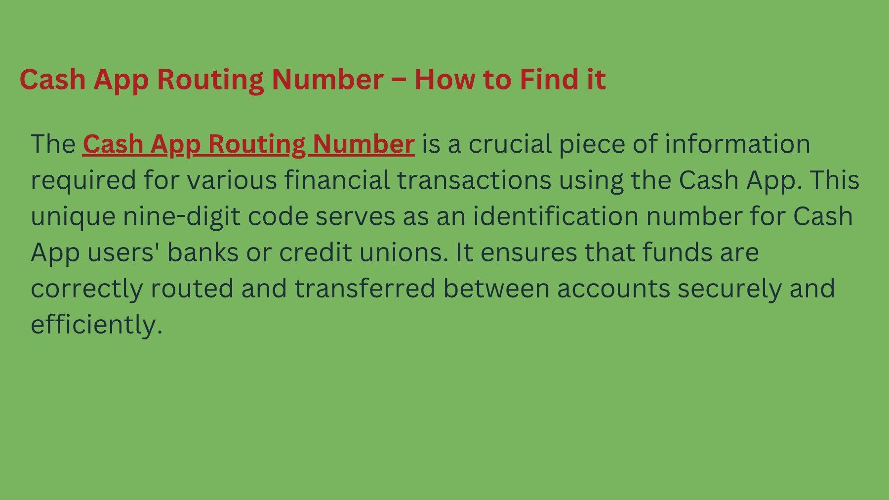 Cash App Routing Number – How to Find it - albertlisy90 - Page 2 | Flip ...