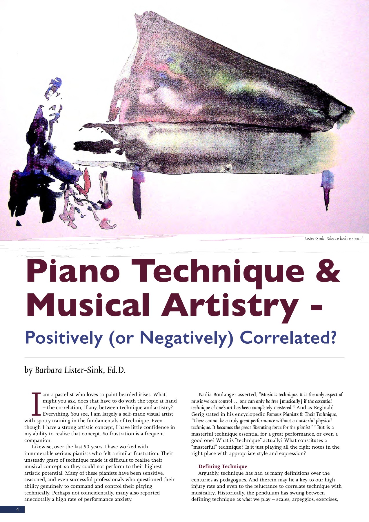 Piano Journal Issue 121 - EPTA Europe - Page 4 | Flip PDF Online | PubHTML5