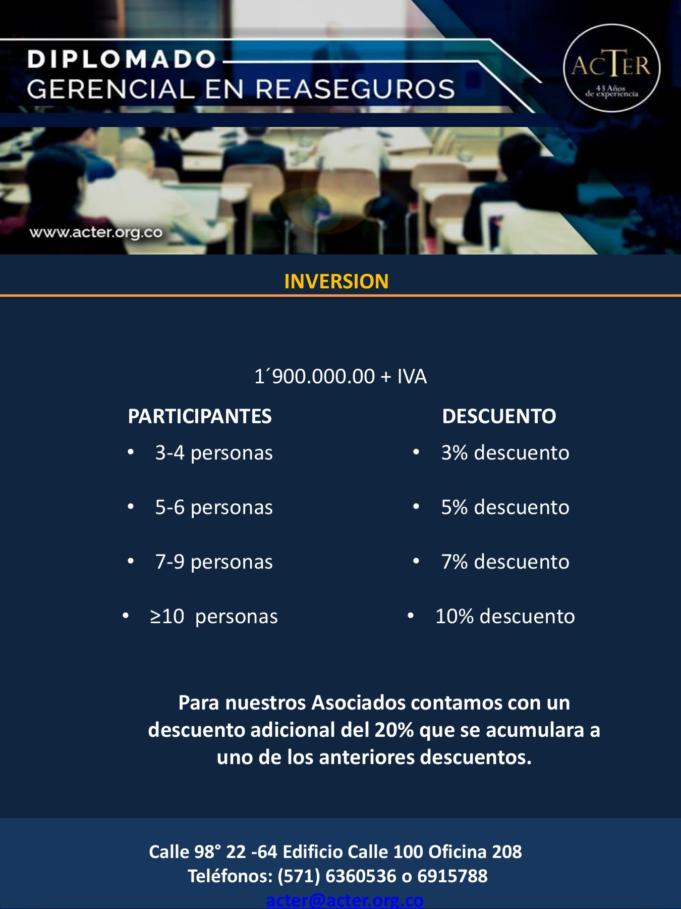 DIPLOMADO GERENCIAL DE REASEGUROS - AGENDA ACTER - Página 7 | Flip PDF en línea | PubHTML5
