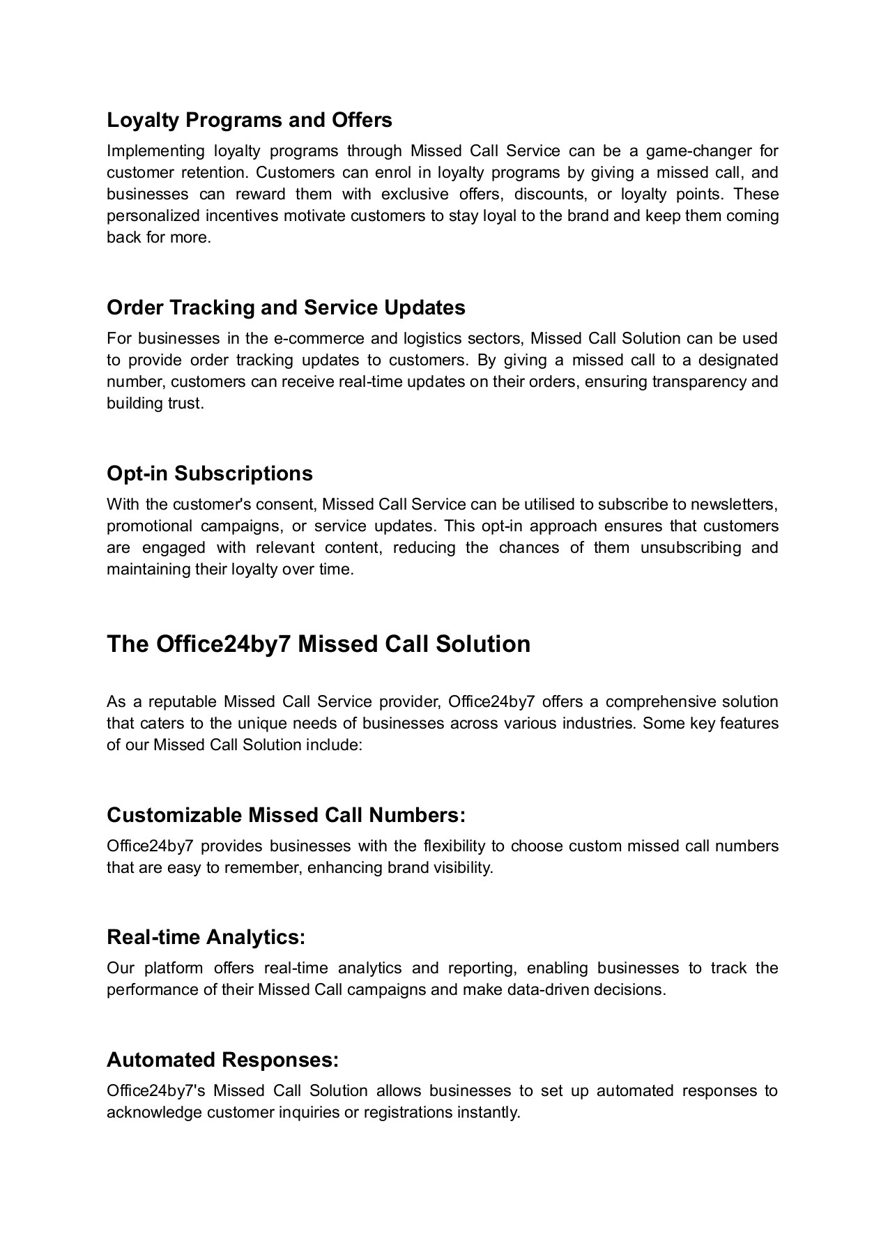 Building Customer Loyalty with Missed Call Solution - office24by7seo - Page 3 | Flip PDF Online ...
