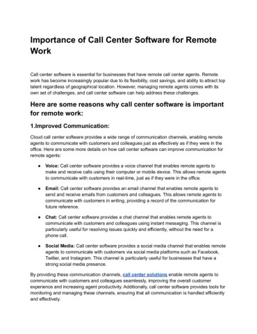 Importance of Call Center Software for Remote Work.docx
