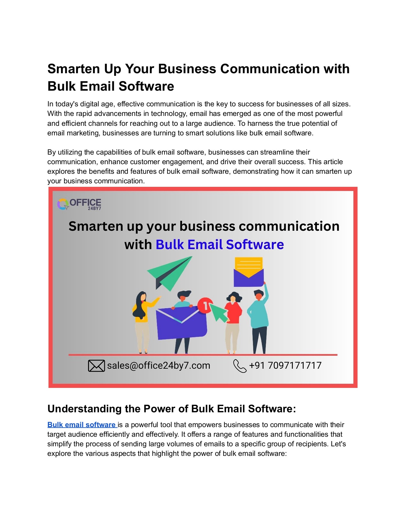 Smarten Up Your Business Communication with Bulk Email Software ...