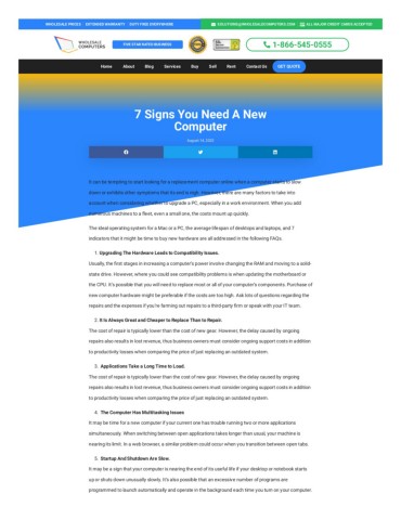 7 Signs You Need a New Computer - wholesale computers - Page 1 - 3 ...