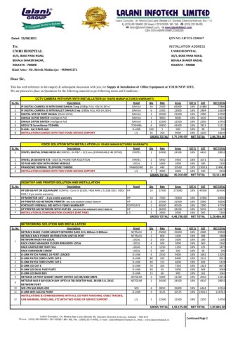 FINAL & REVISED QUOTATION_UMRI HOSPITAL_FULL QUOTE
