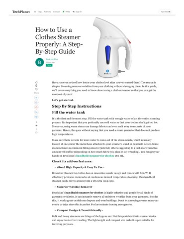 How to Use a Clothes Steamer Properly: A Step-By-Step Guide