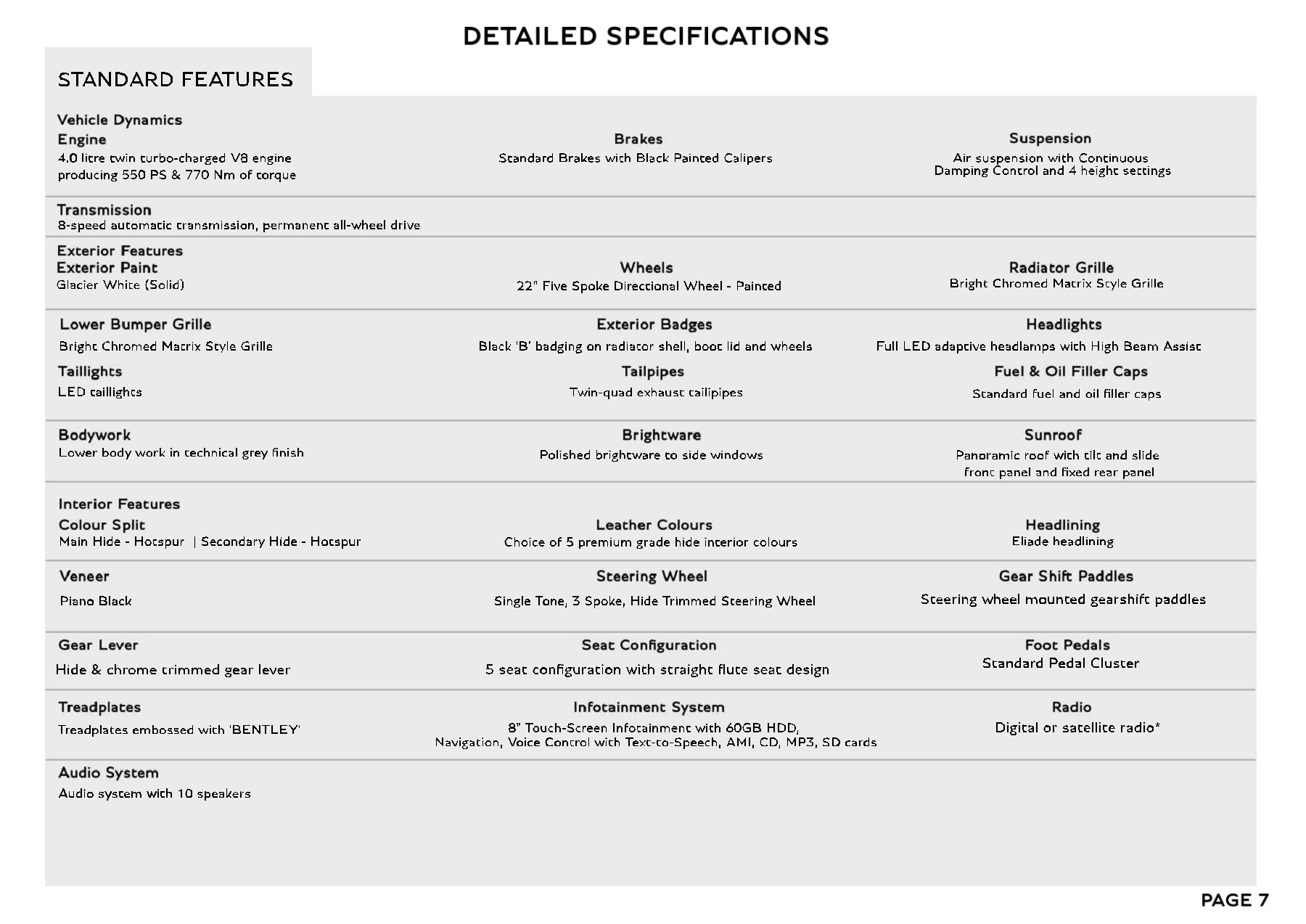 Ref: 12884 | BEN V8 | MY22 | PIPELINE - BENTLEY EMIRATES - Page 8 ...