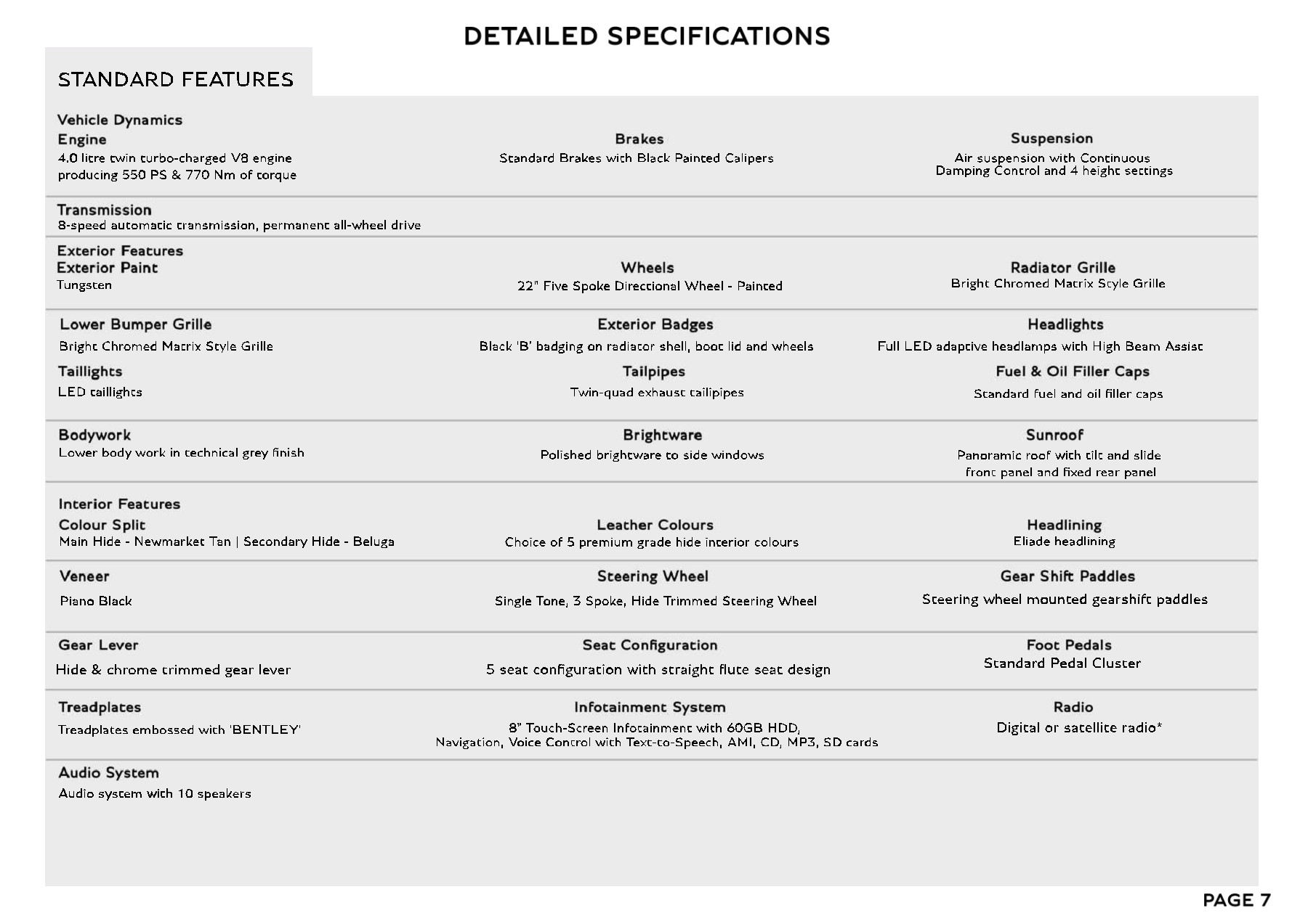 Ref: 238492 | BEN V8 | MY22 | PIPELINE - BENTLEY EMIRATES - Page 8 ...