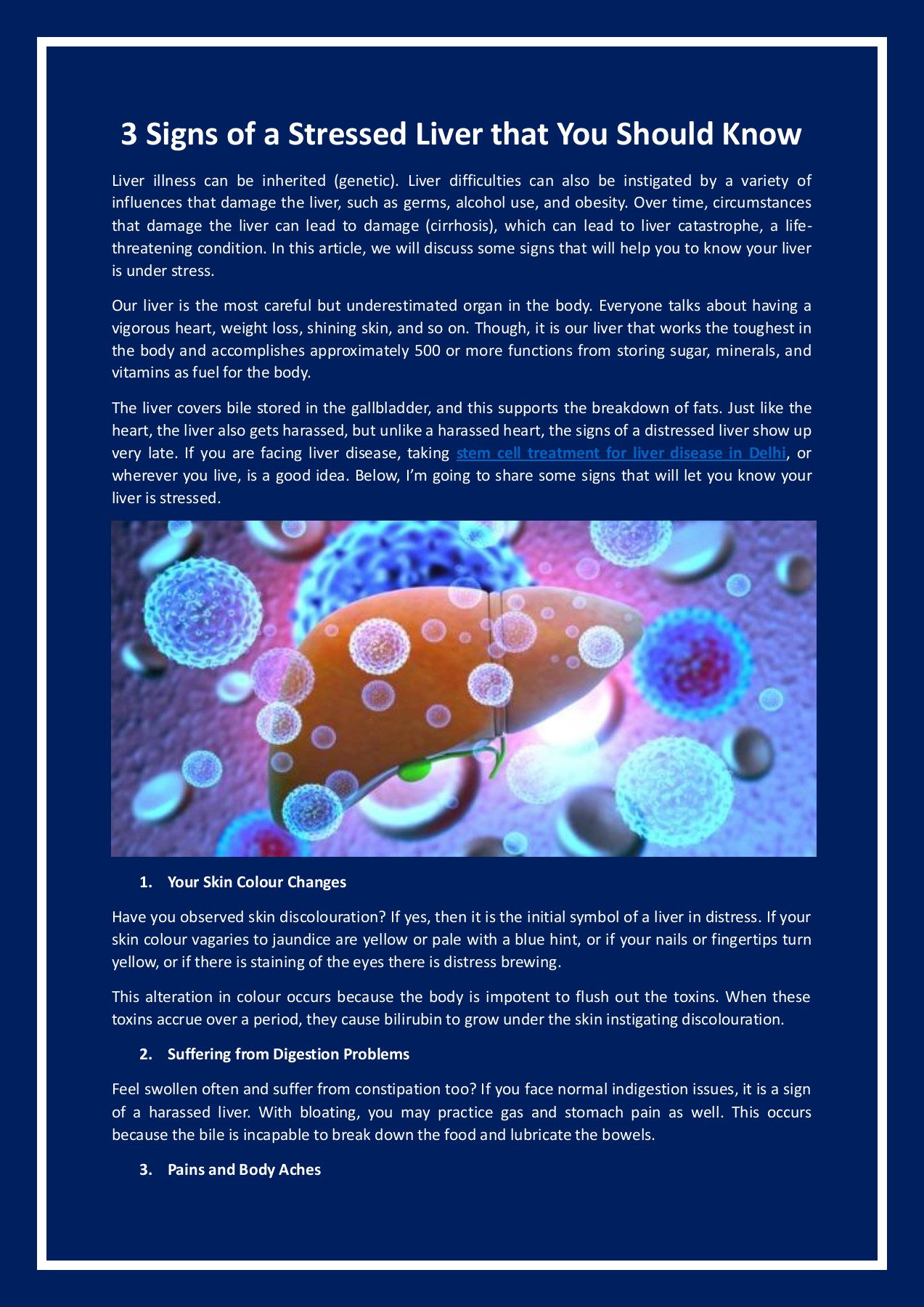 3 Signs of a Stressed Liver that You Should Know - Viezec Medical ...