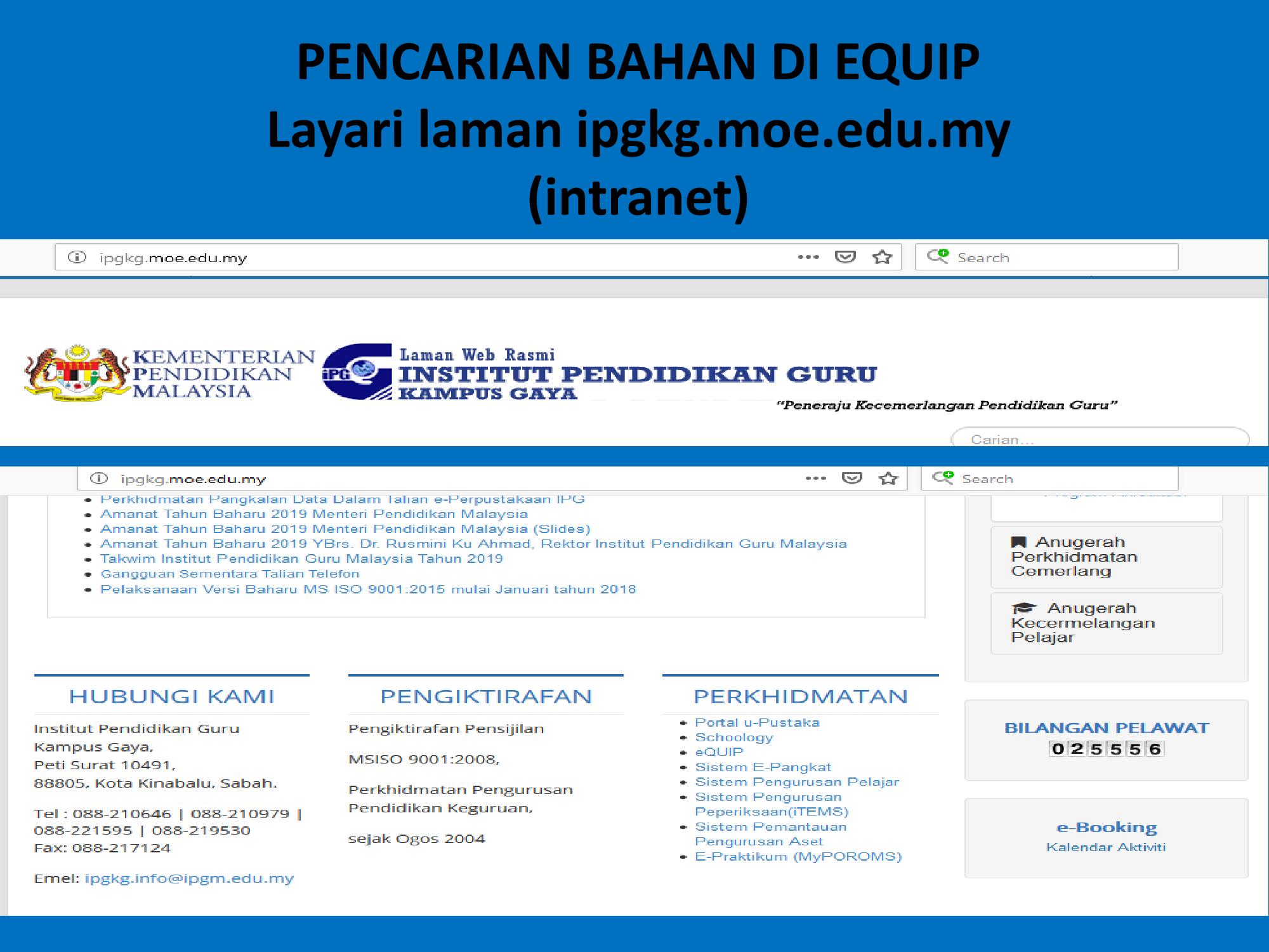 E-QUIP SEMAKAN BAHAN BACAAN DI IPGK GAYA - noorwainieyakub - Muka Surat ...