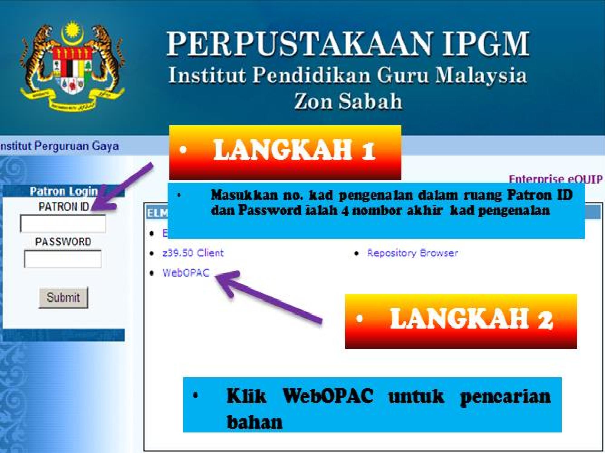 E-QUIP SEMAKAN BAHAN BACAAN DI IPGK GAYA - noorwainieyakub - Muka Surat ...