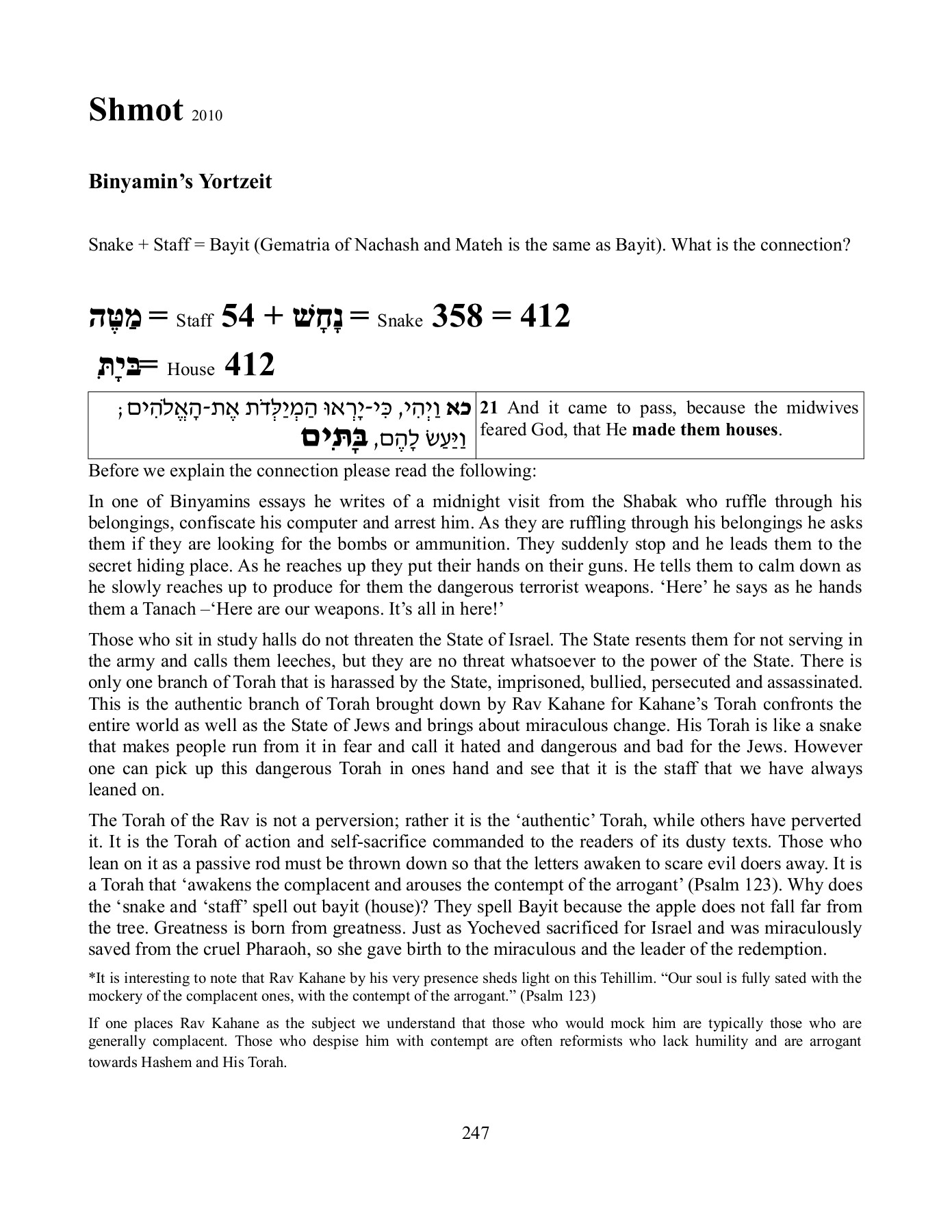 Kahane Codes - Bereshit Shmot - Yoseph Feivel - Page 247 | Flip PDF Online | PubHTML5
