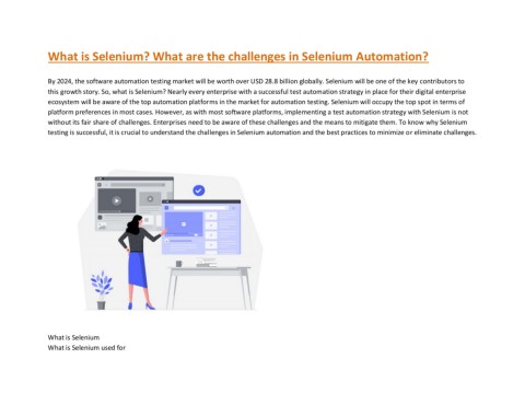What is Selenium What are the challenges in Selenium Automation ...