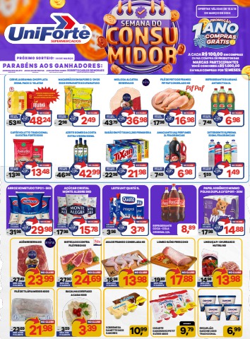 Ofertas Supermercados Uniforte Andradas de 15 a 18 de Março de 2024 atual