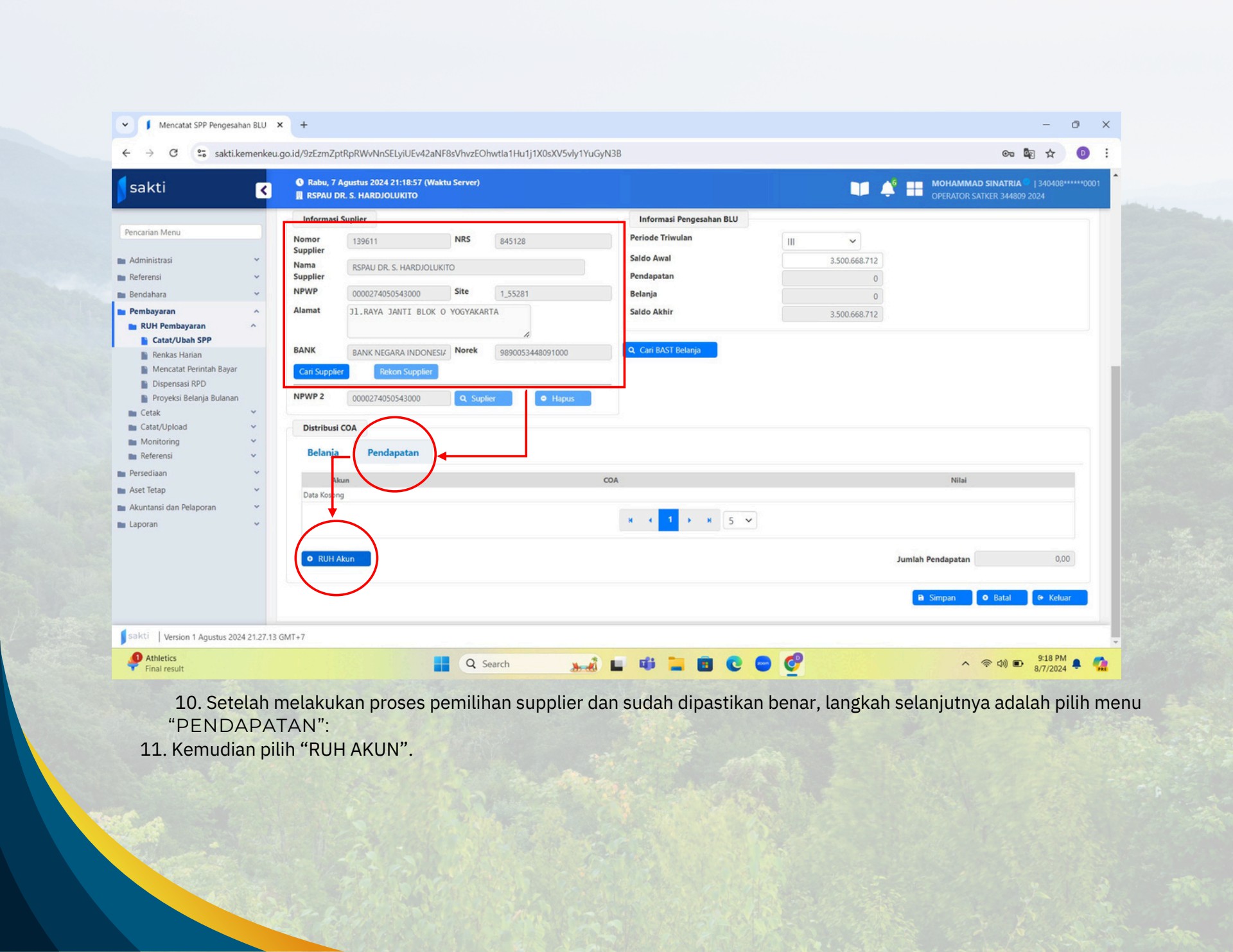 Panduan Pengesahan Pendapatan SP3B BLU - sisteminformasi blu rspau - Page 7 | Flip PDF Online ...