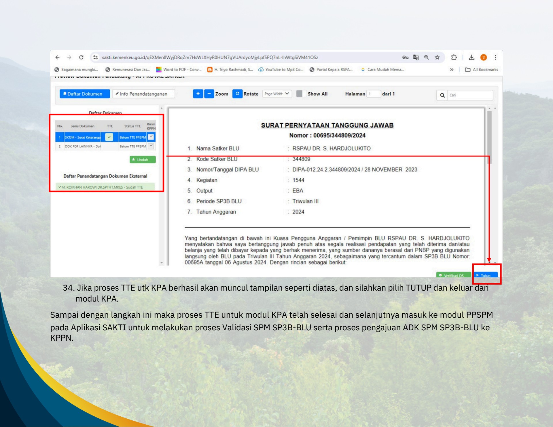 Panduan Pengesahan Pendapatan SP3B BLU - sisteminformasi blu rspau ...