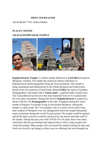 Print Journalism Final