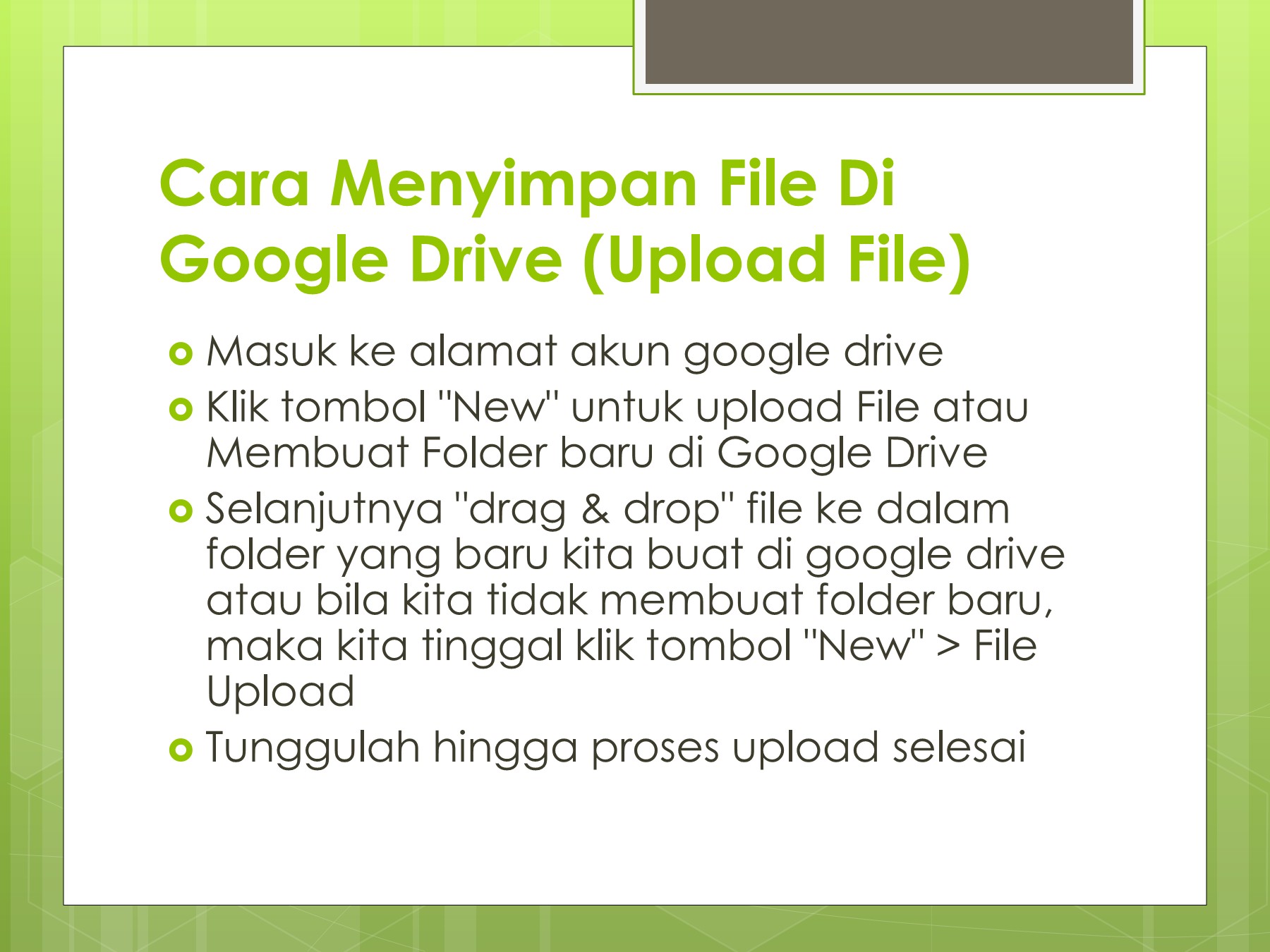 MODUL Google Drive - Ida Ayu Made Partini - Halaman 13 | PDF Online | PubHTML5