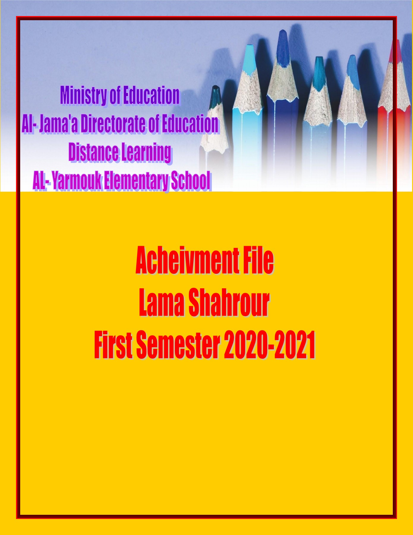 achievement file - lama.shahrour - Page 1 | Flip PDF Online | PubHTML5