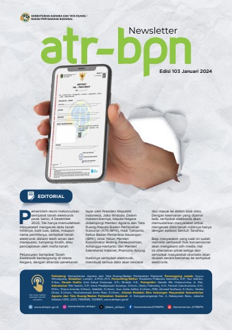 Newsletter ATR-BPN Edisi 103 Januari 2024
