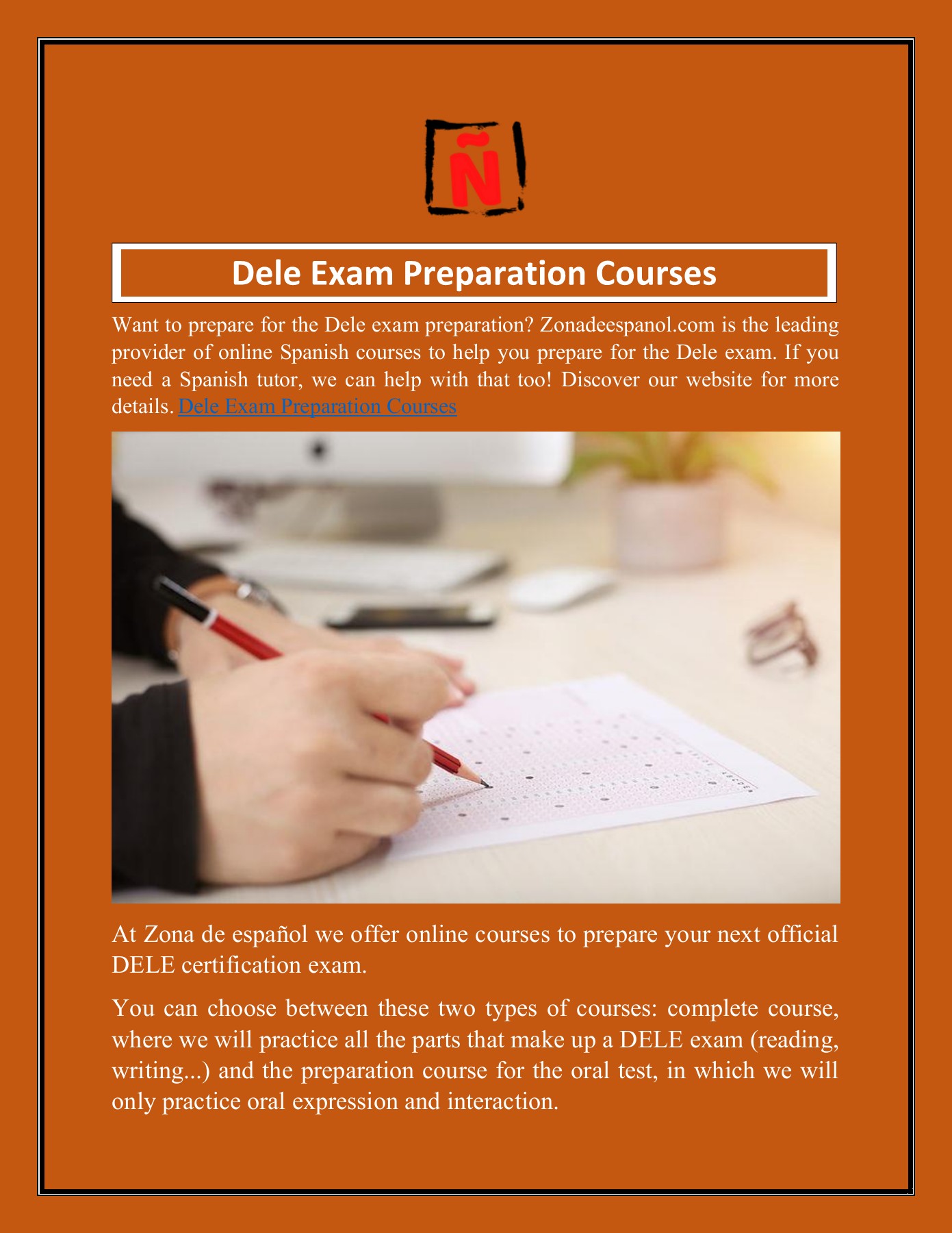 Dele Exam Preparation Courses Zonadeespanol - Zona de espanol - Page 1 ...