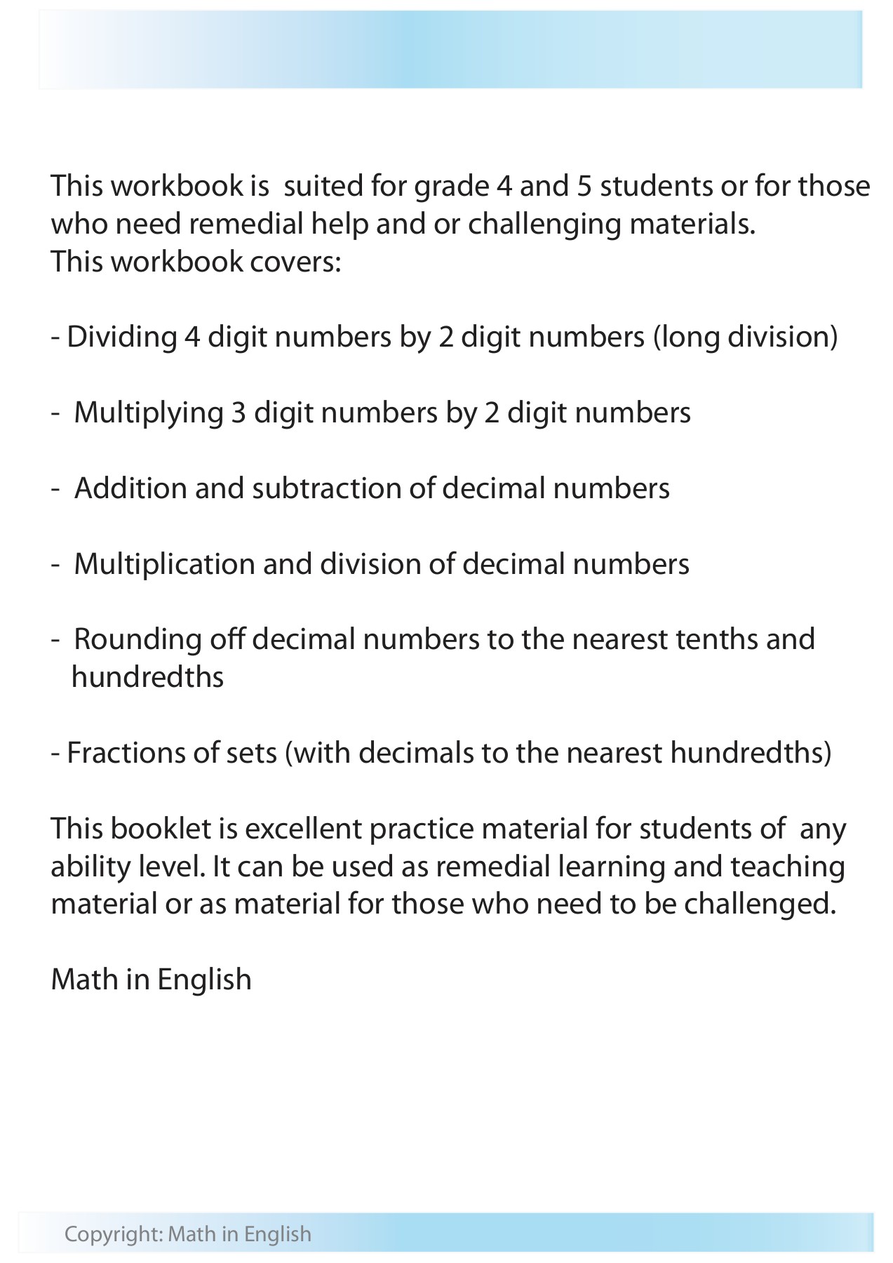 Math in English (Skills VII) Exersice Book - Ч.Энхбаатар - Page 2 ...