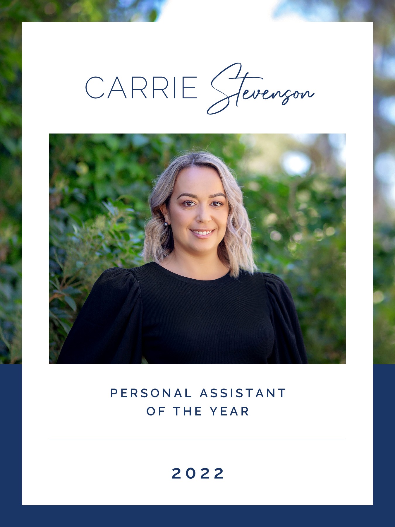 Carrie Stevenson - Nomination (Personal Assistant) - Carrie Stevenson ...