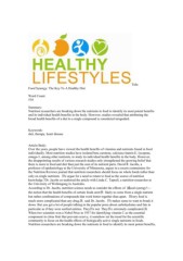Food Synergy: The Key To A Healthy Diet - alisa - Page 1 - 6 | Flip PDF ...
