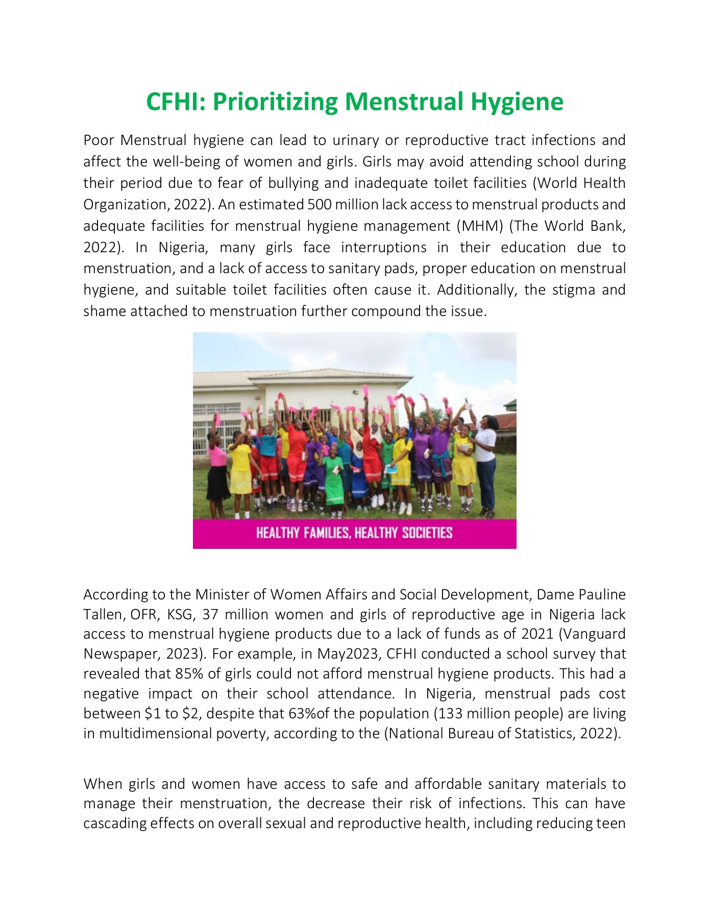 CFHI-Prioritizing Menstrual Hygiene - cfhinitiative - Page 1 - 11 ...