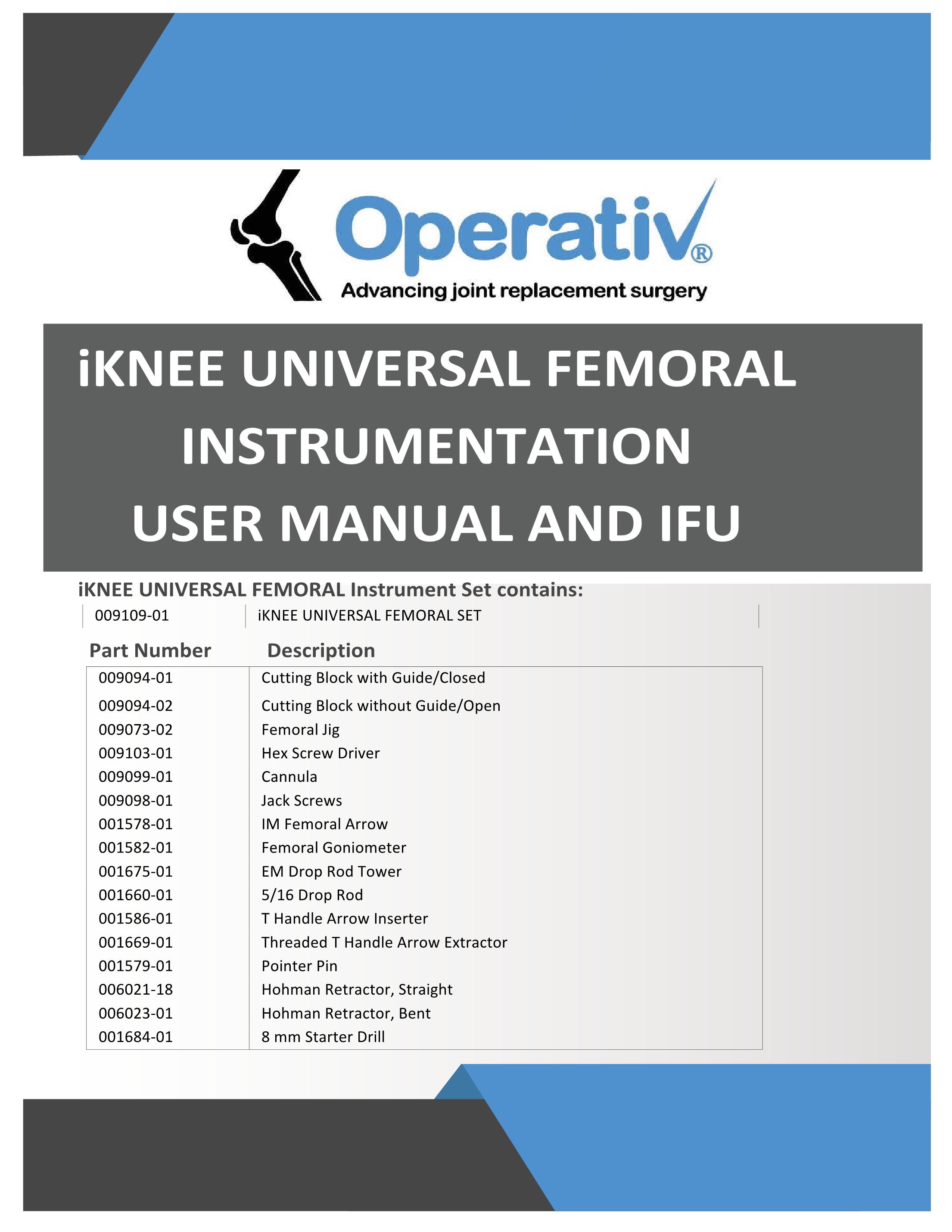 iKnee Femoral Instruments User Manual and IFU - bob.peterhans - Page 1 - 15 | Flip PDF Online ...