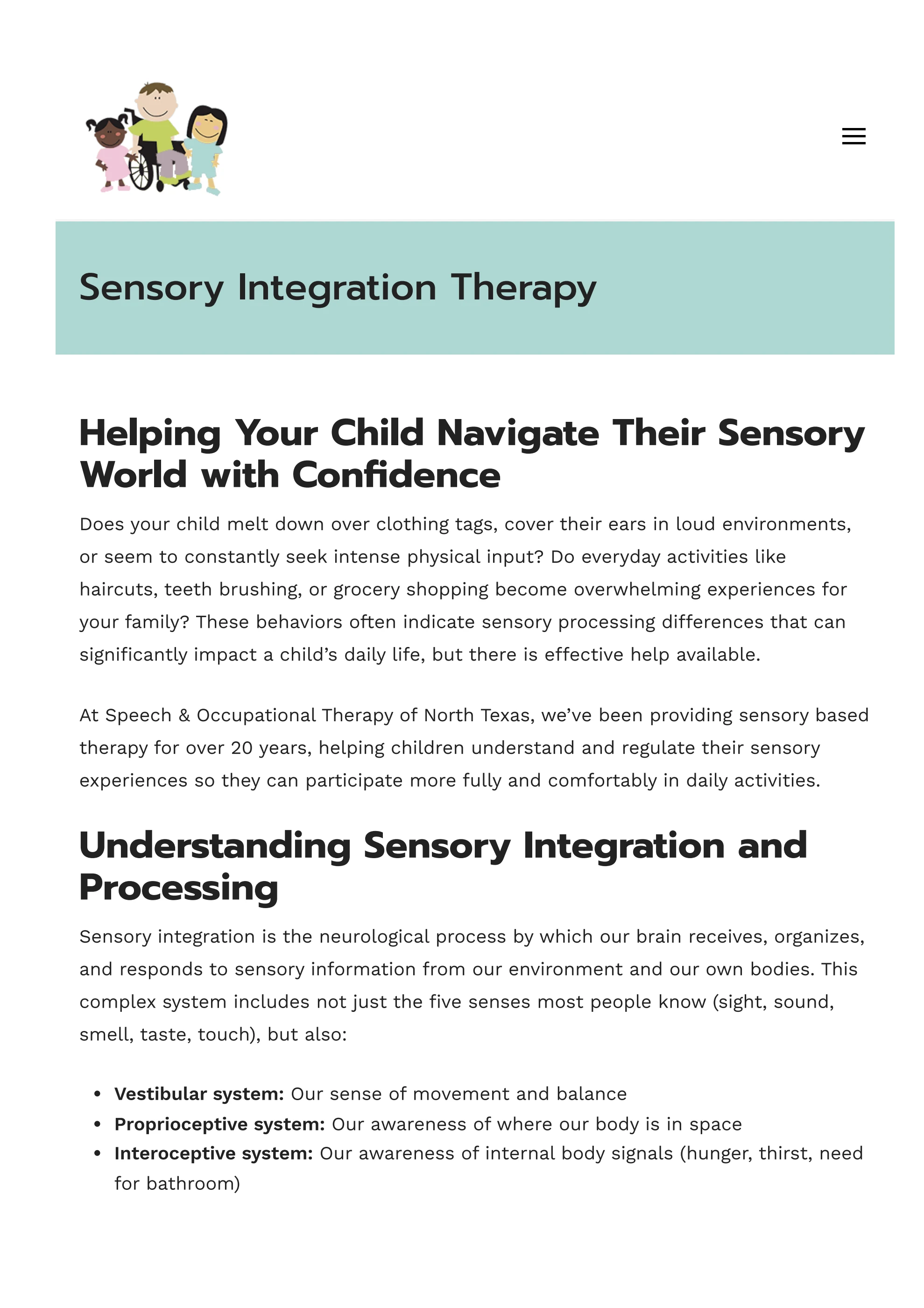 Sensory Integration Therapy - SOT - Page 1 - 15 | Flip PDF Online ...
