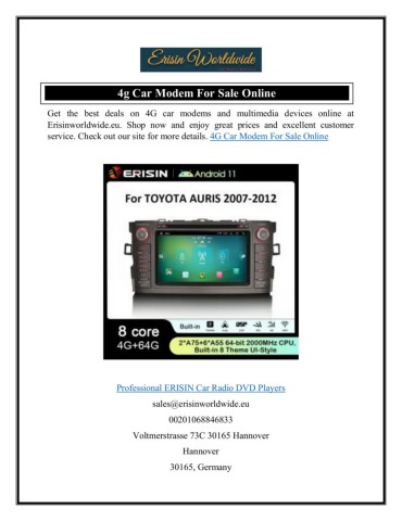 4g Car Modem For Sale Online Erisinworldwide.eu