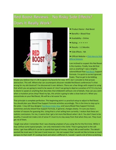 Red Boost Reviews - tfgvcwnjk - Page 1 - 5 | Flip PDF Online | PubHTML5