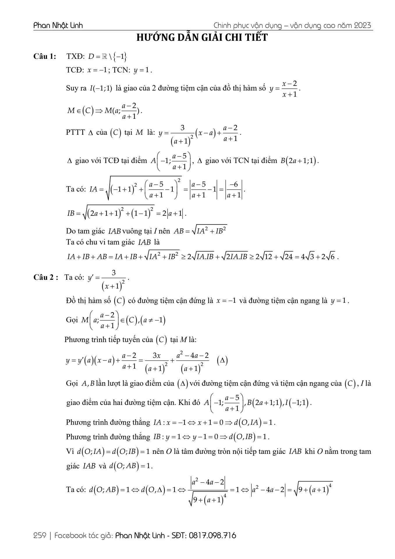 sach chinh-phuc-vdc-giai-tich-luyen-thi-thpt-nam-2023-phan-nhat-linh - THPT CHU VĂN AN - TV ĐIỆN ...
