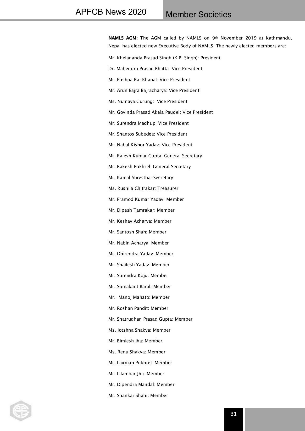 APFCB News 2020 issue 1 - PRAKARSH KESHARWANI - Page 34 | Flip PDF Online | PubHTML5