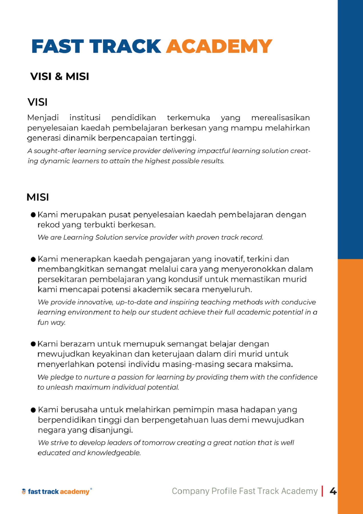 COMPANY PROFILE - FAST TRACK SDN BHD - FAST TRACK X-SKILL - Page 5 ...