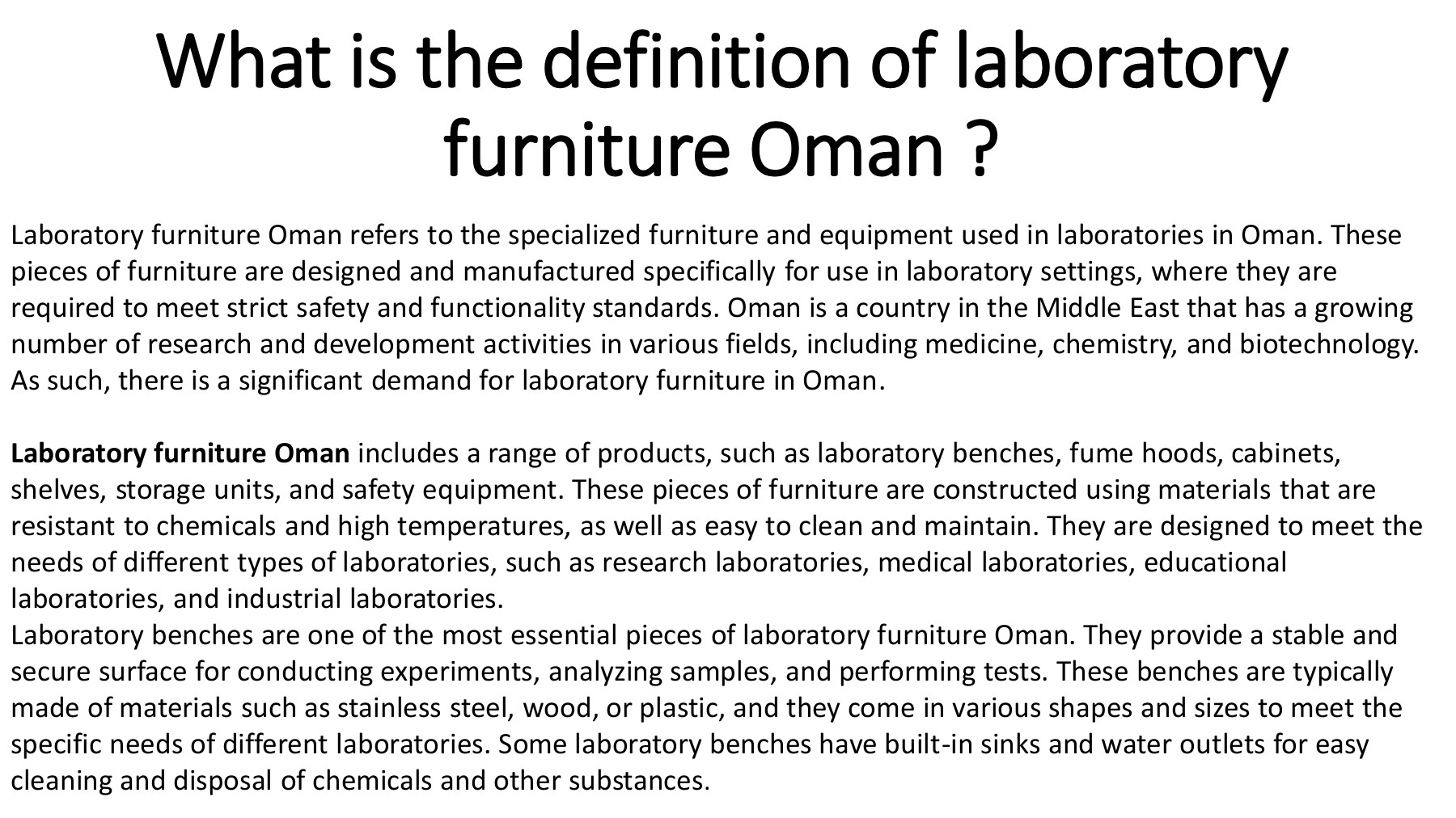 What is the definition of laboratory furniture Oman - ziebaq Technology ...