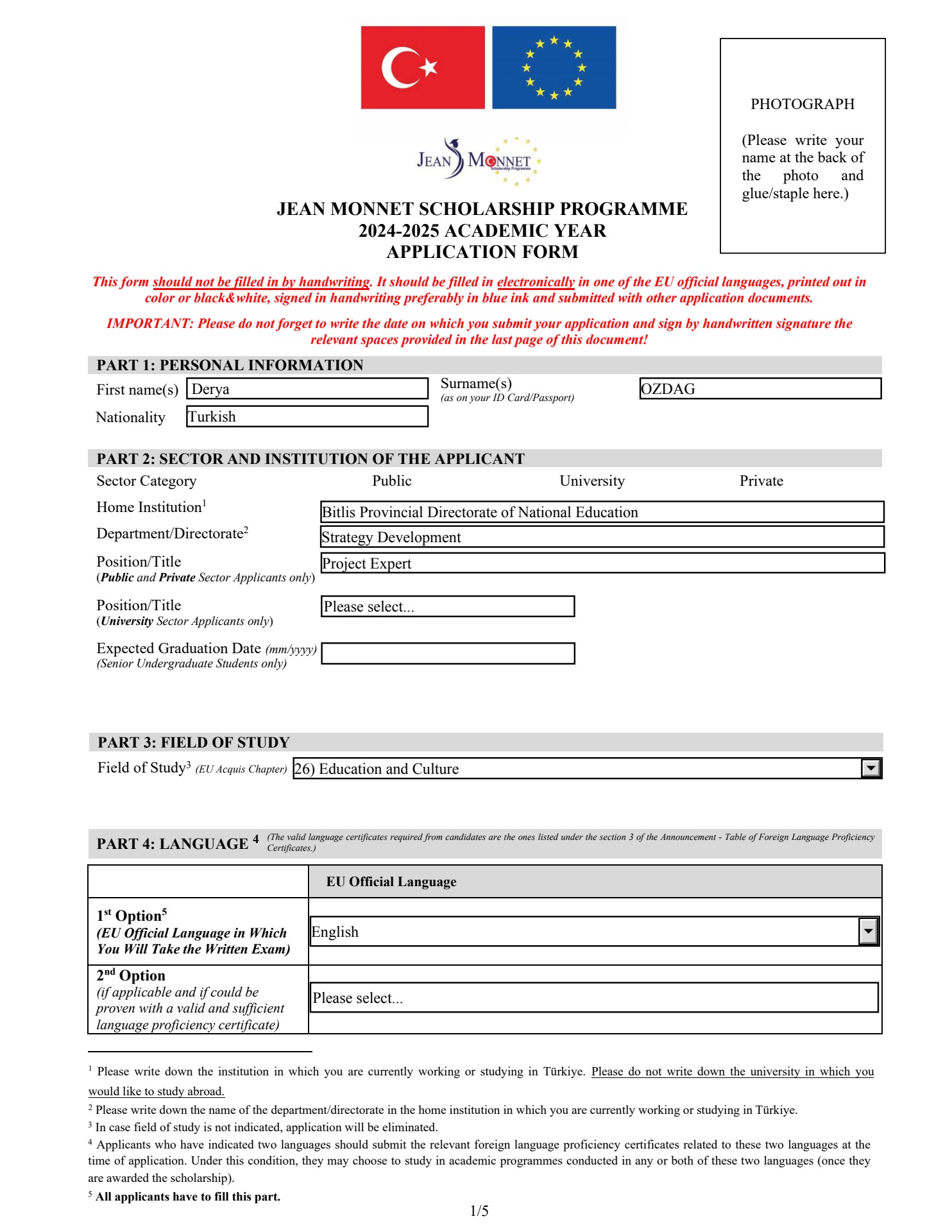 Annex-1-Application-Form-24-25 - Bitlis MEM Ar-Ge - Page 1 - 5 | Flip ...