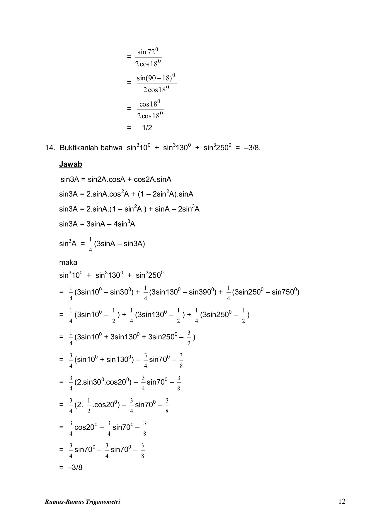 2M. MODUL RUMUS DAN PERSAMAAN TRIGONOMETRI - Dina Widiastuti - Halaman ...