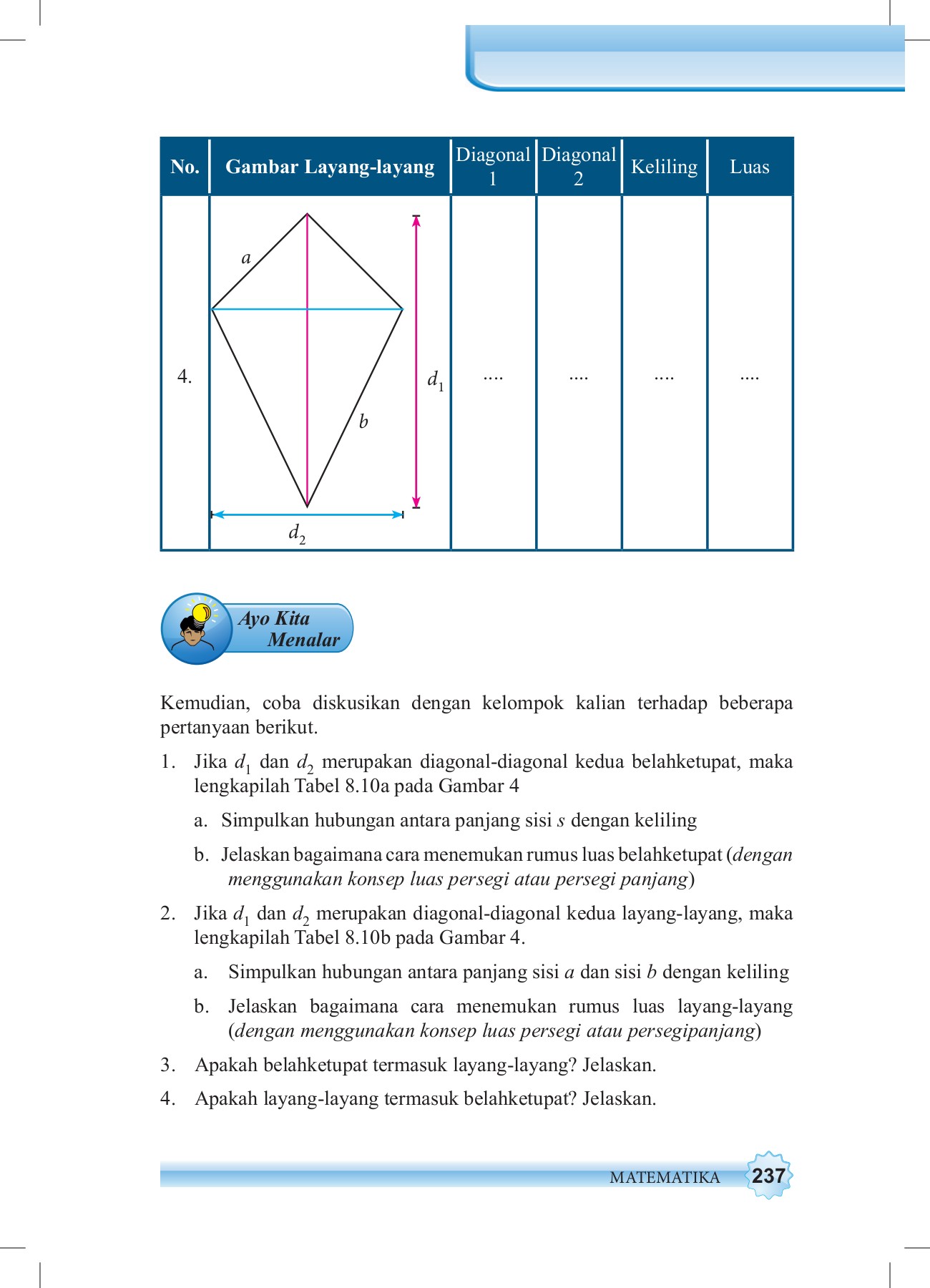 buku siswa mtk 7 - Dina Widiastuti - Halaman 245 | PDF Online | PubHTML5