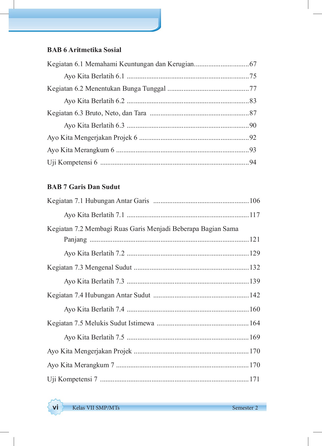 buku siswa mtk 7 - Dina Widiastuti - Halaman 6 | PDF Online | PubHTML5