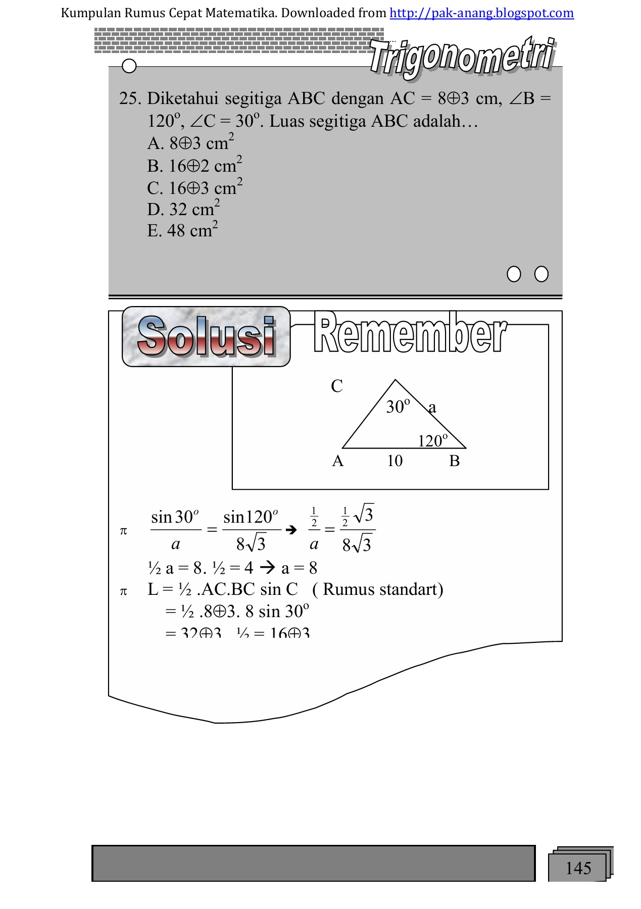 Kumpulan Rumus Matematika - Ma'in Mustafid - Muka Surat 146 | Membalik ...