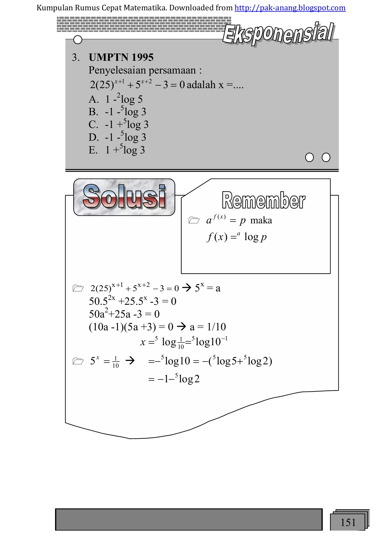 Kumpulan Rumus Matematika - Ma'in Mustafid - Muka Surat 152 | Membalik ...