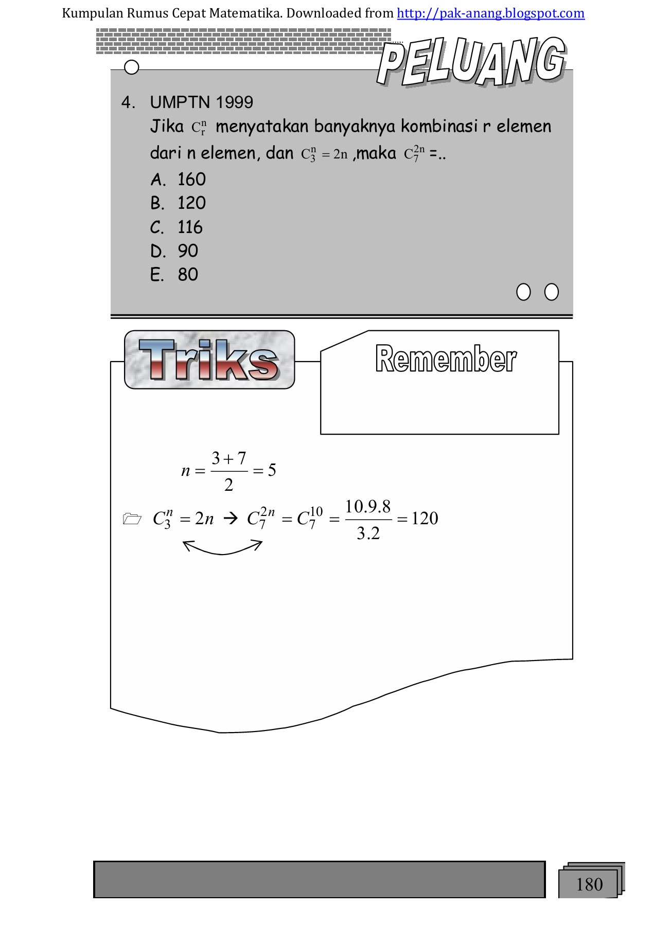 Kumpulan Rumus Matematika - Ma'in Mustafid - Muka Surat 181 | Membalik ...