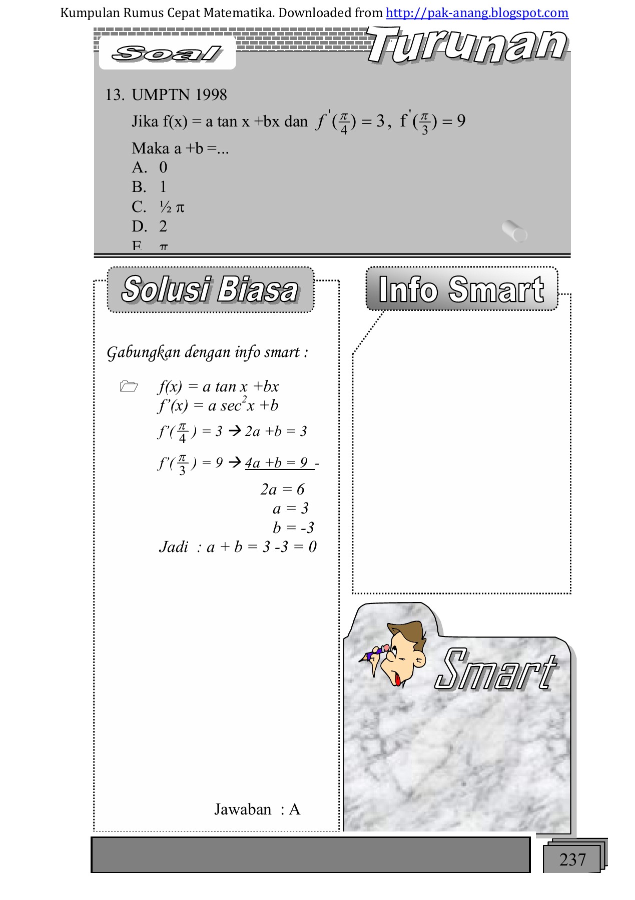Kumpulan Rumus Matematika - Ma'in Mustafid - Muka Surat 238 | Membalik ...