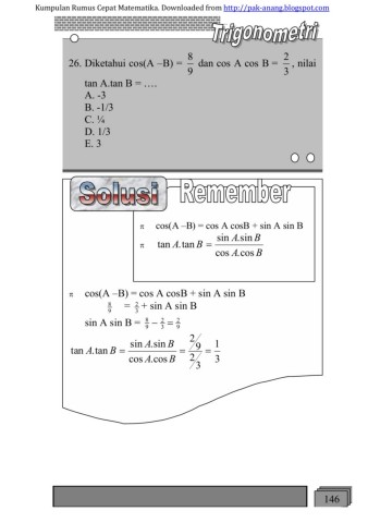 Kumpulan Rumus Matematika - Ma'in Mustafid - Muka Surat 147 | Membalik ...