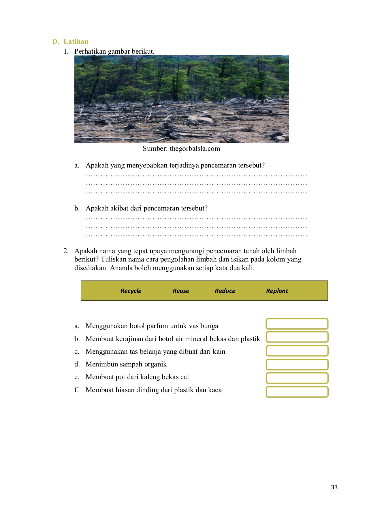 Materi Bahan Ajar Kelas VII. Pencemaran Lingkungan - Yuyun Dwi Nurana Suyatni - Kaca 36 | PDF ...