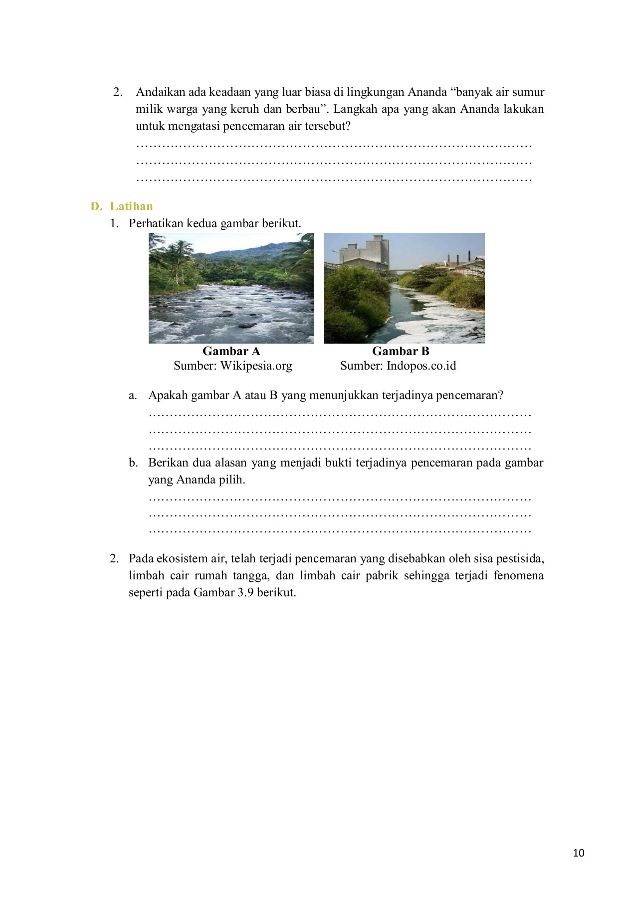 Materi Bahan Ajar Kelas 7. Pencemaran Lingkungan - Yuyun Dwi Nurana Suyatni - Kaca 13 | PDF ...