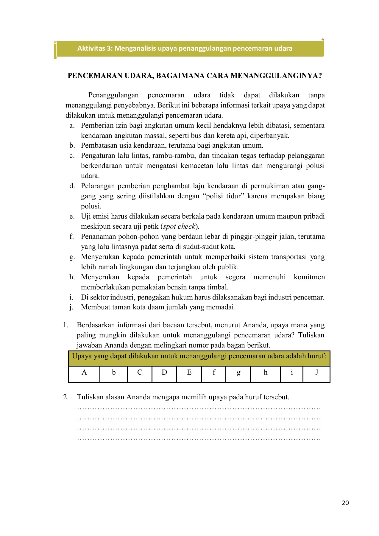 Materi Bahan Ajar Kelas 7. Pencemaran Lingkungan - Yuyun Dwi Nurana Suyatni - Kaca 23 | PDF ...