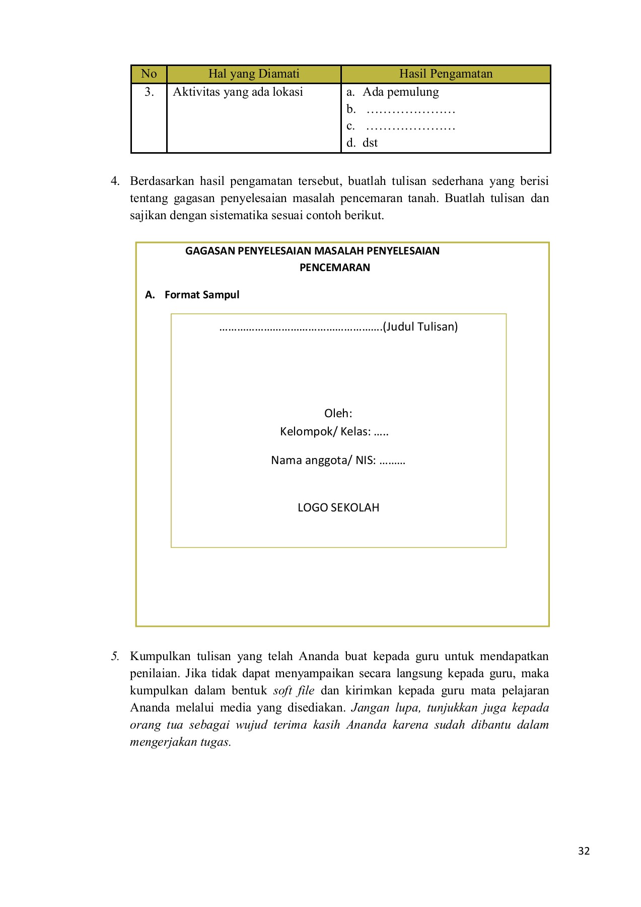 Materi Bahan Ajar Kelas 7. Pencemaran Lingkungan - Yuyun Dwi Nurana Suyatni - Kaca 35 | PDF ...
